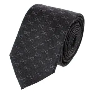 Trafalgar Signature Logo Silk Neck Tie - Black