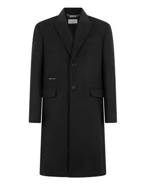 Philipp Plein Coat Long Skull - Black
