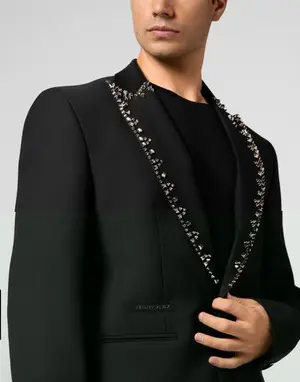 Philipp Plein Blazer Lord Fit Lapel Studs