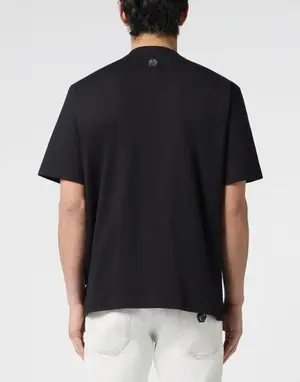 Philipp Plein Round Neck T-shirt Skull Tennis