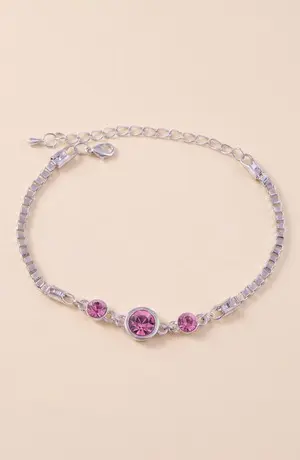 MODENAIRE Crystal Glitter Bangle - Fuchsia