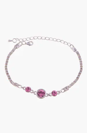 MODENAIRE Crystal Glitter Bangle - Fuchsia