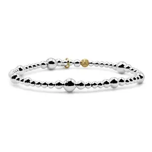 BOWOOD LANE Luna Sterling Beaded Bracelet - Silver
