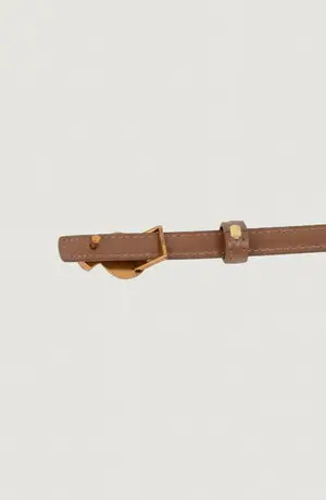 MODENAIRE Knot Buckle Leather Belt - Bronze