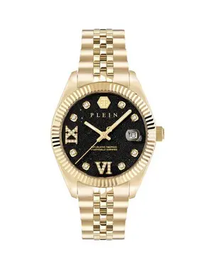 Philipp Plein Tone Stainless Steel Watch With Crystal-set Roman Numerals