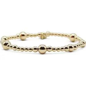 BOWOOD LANE Luna Filled Beaded Bracelet - Gold