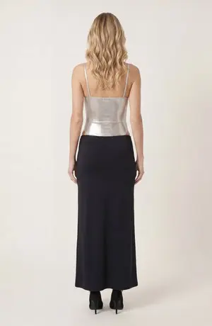 MODENAIRE Metallic Sculpted Strap Bodysuit