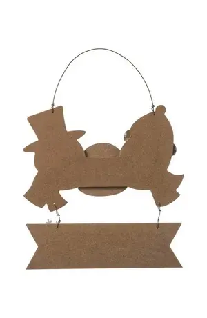 GLITZHOME Wooden Christmas Snowman Family Wall Decor