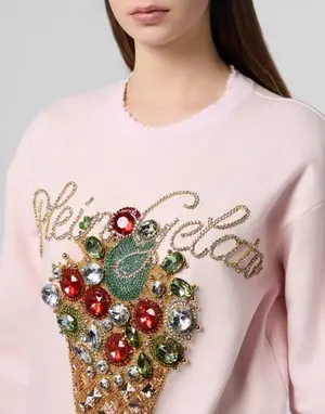 Philipp Plein Gelato Sweatshirt With Rhinestone Embellishment