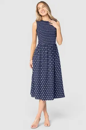 BALTIC BØRN Alex Smocked Midi Dress