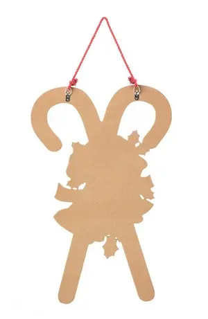 GLITZHOME 20"h Wooden Christmas Candy Cane Wall Decor