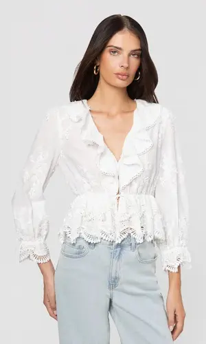 Generation Love Kylie 3d Voile Blouse - White