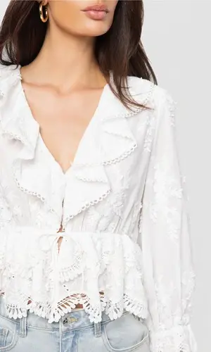 Generation Love Kylie 3d Voile Blouse