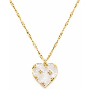 DONATELLO GIAN Tone Mother Of Pearl Heart Necklace - Gold