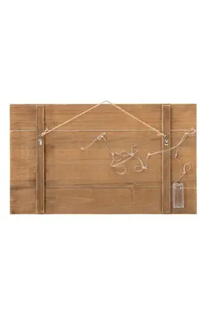GLITZHOME 24"l Lighted Wooden Santa Wall Decor