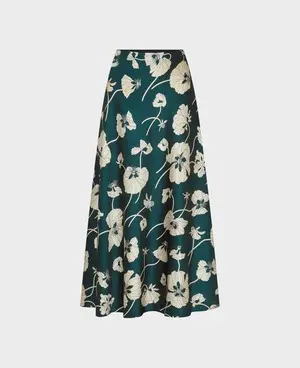 REALLY WILD CLOTHING Poppy Liberty Satin Silk Slip Skirt