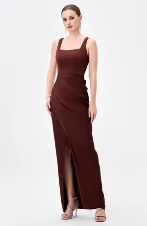 BARIANO Dira Square Neck Gown