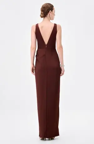 BARIANO Dira Square Neck Gown