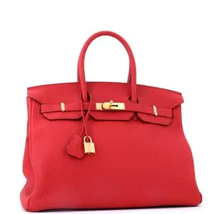 Hermès Birkin Handbag Togo With Gold Hardware 35 - Red