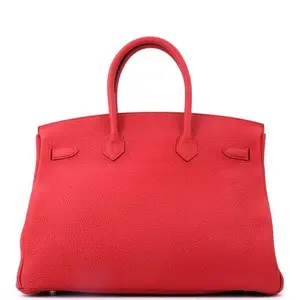 Hermès Birkin Handbag Togo With Gold Hardware 35 - Red