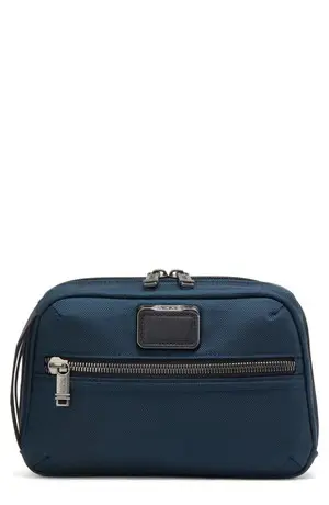 Tumi Travel Kit In Ballistic Nylon With Leather Accents