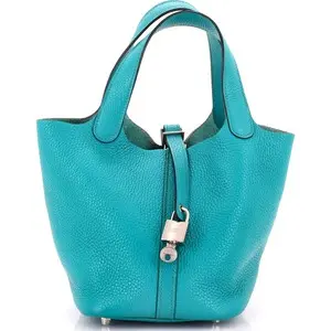 Hermès Picotin Lock Bag Clemence Pm - Blue