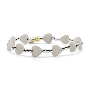 BOWOOD LANE Sterling Mother Of Pearl Heart Bracelet - Silver