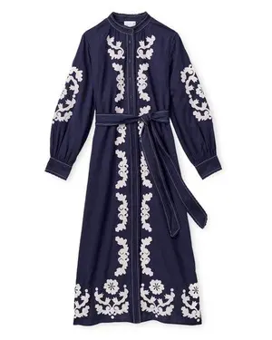 CARTOLINA Ophelia Linen Midi Shirtdress