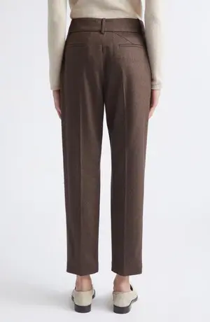 Eleventy Stretch Virgin Wool & Cashmere Cropped Trousers