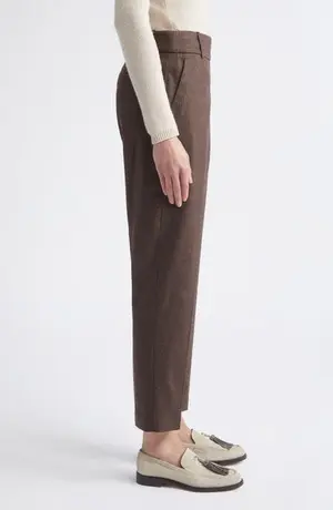 Eleventy Stretch Virgin Wool & Cashmere Cropped Trousers