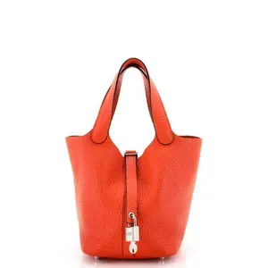 Hermès Picotin Lock Bag Clemence Pm - Orange