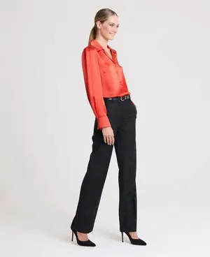 REALLY WILD CLOTHING Beatrice Silk Satin Shirt