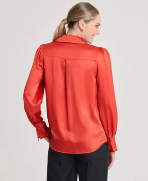 REALLY WILD CLOTHING Beatrice Silk Satin Shirt