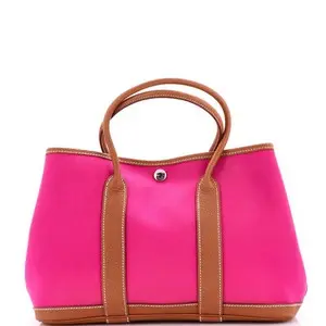 Hermès Garden Party Tote Toile And Leather 30 - Pink