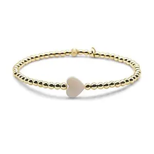 BOWOOD LANE Collette Mother Of Pearl Heart Bracelet - Gold