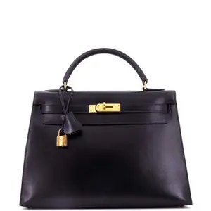 Hermès Kelly Handbag Box Calf With Gold Hardware 32 - Black