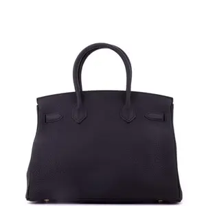 Hermès Birkin Handbag Togo With Rose Gold Hardware 30 - Black