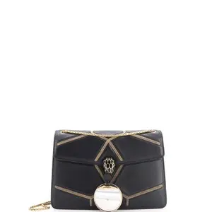BVLGARI Glam Rebel Serpenti Forever Shoulder Bag Chain Embellished Quilted Leather Medium