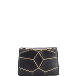 BVLGARI Glam Rebel Serpenti Forever Shoulder Bag Chain Embellished Quilted Leather Medium