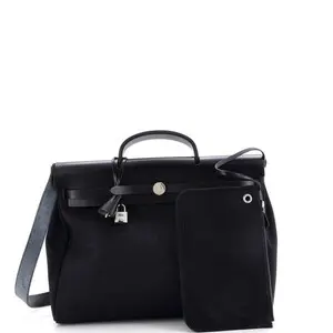 Hermès Herbag Zip Leather And Toile 39