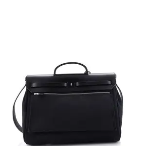 Hermès Herbag Zip Leather And Toile 39