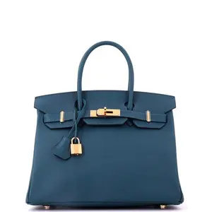 Hermès Birkin Handbag Epsom With Gold Hardware 30 - Blue