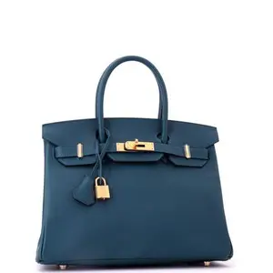 Hermès Birkin Handbag Epsom With Gold Hardware 30 - Blue