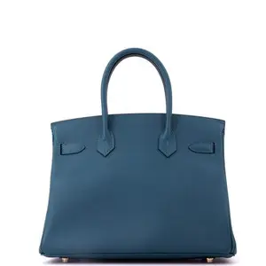 Hermès Birkin Handbag Epsom With Gold Hardware 30 - Blue