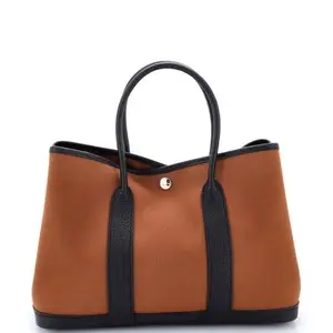 Hermès Garden Party Tote Toile And Leather 30 - Brown