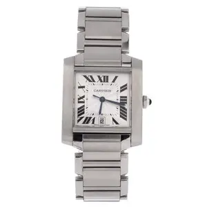 CARTIER Tank Francaise Automatic Watch Stainless Steel 28 - Metallic Silver