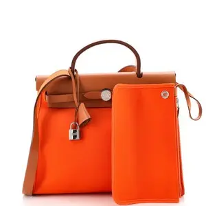 Hermès Herbag Zip Leather And Toile 31