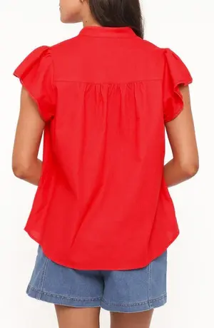 PETAL & PUP Kylie Flutter Sleeve Top