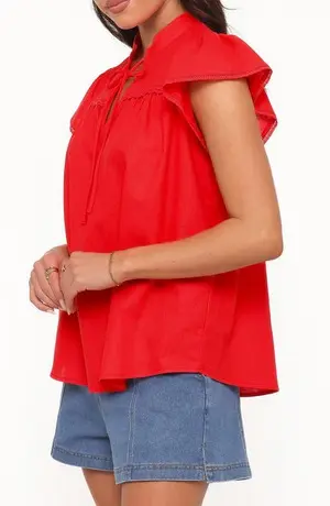 PETAL & PUP Kylie Flutter Sleeve Top