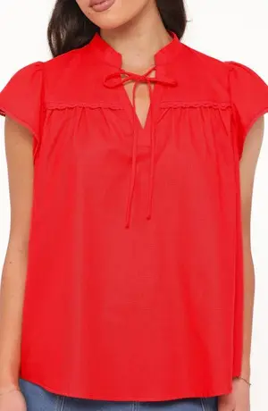 PETAL & PUP Kylie Flutter Sleeve Top